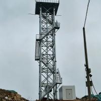 China Custom height Steel Structure Guard House Platform Observation Tower Angle Lattice Steel Watchtower for sale