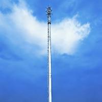 China Single Tube Monopole Communication Tower Custom Wall Thickness Galvanized Steel 5G Antenna Support Monopole Tower for sale