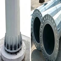 China Single Tube Monopole Communication Tower Custom Wall Thickness Galvanized Steel 5G Antenna Support Monopole Tower for sale