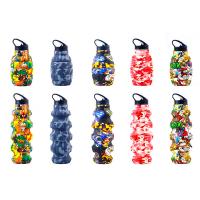 China 580ML Foldable Silicone Water Bottle Camouflage Color Odorless for sale