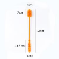 China Orange 4cm Silicone Water Bottle Brush Multiscene For Cleaning for sale