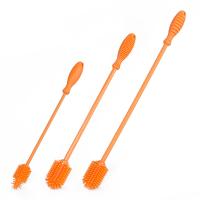 China Multicolor Silicone Bottle Cleaner Reusable , BPA Free Silicone Milk Bottle Brush for sale