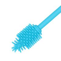 China 24cm Sharp Head Silicone Bottle Brush Reusable Multicolor Dishwasher Safe for sale
