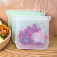 China Harmless Silicone Food Pouch Durable , 1000ML A Style Silicone Gallon Freezer Bags for sale