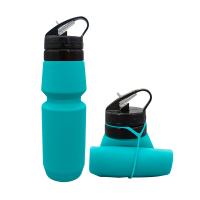 China Portable Silicone Roll Up Water Bottle Odorless , Multiscene Silicone Water Container for sale