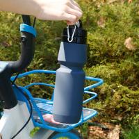 China Portable Silicone Roll Up Water Bottle Odorless , Multiscene Silicone Water Container for sale