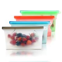 China Odorless Silicone Food Bag For Freezing Multicolor Lightweight for sale