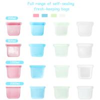 China 500ML A Style Silicone Food Bag Storage Practical Microwaveable for sale