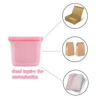 China Harmless Silicone Food Pouch Durable , 1000ML A Style Silicone Gallon Freezer Bags for sale
