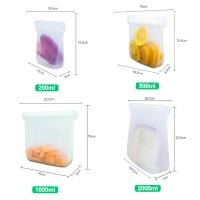 China Square Reusable Silicone Food Bag 2000ML A Style Multipurpose for sale