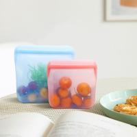 China Nontoxic Lunch Silicone Food Bag Microwavable 500ml B Style Multicolor for sale