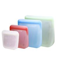 China Nontoxic Lunch Silicone Food Bag Microwavable 500ml B Style Multicolor for sale