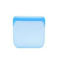 China FDA Reusable Silicone Freezer Bags , Square Silicone Storage Pouches 1000ml B Style for sale