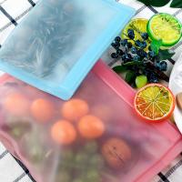 China 1000ML C Style Silicone Food Bag Washable Non Toxic Dishwasher Safe for sale