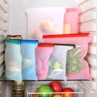 China Odorless Silicone Food Bag For Freezing Multicolor Lightweight for sale