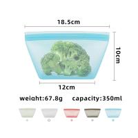 China Practical Leakproof Silicone Fridge Bags , D Style 500ML Silicone Pouches For Food for sale