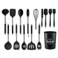 China Lightweight Silicone Kitchen Utensils 15pcs In 1set Stainless Steel Durable for sale
