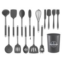 China Lightweight Silicone Kitchen Utensils 15pcs In 1set Stainless Steel Durable for sale