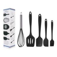 China Heatproof Silicone Kitchen Utensils 5pcs In 1set Non Stick For Cooking for sale