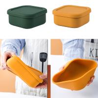 China Square Odorless Silicone Lunch Container Box BPA Free Medium Size for sale