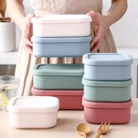 China Square Odorless Silicone Lunch Container Box BPA Free Medium Size for sale