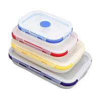 China 2L Salad Silicone Lunch Container Multipurpose Stackable BPA Free for sale