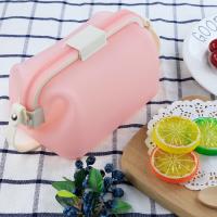 China Non Toxic Silicone Lunch Container Storage Bag Portable Leak Proof With Handle for sale