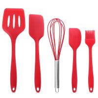China Portable Durable Silicone Kitchen Ware , Multicolor Silicone Cooking Utensils Set for sale
