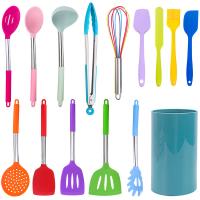 China Durable Coloured Silicone Kitchen Utensils Practical Non Stick for sale