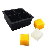 China 4 Holes Large Ice Cube Tray Tasteless Non Stick Microwave Safe for sale