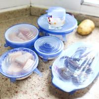 China Leakproof Stretchable Silicone Food Covers Reusable Transparent for sale