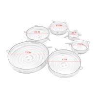 China 2.6-8.3 Inch Super Stretch Silicone Lids , Harmless Stretch And Fresh Silicone Covers for sale