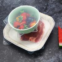 China Reusable Silicone Stretch Lids Wrap Seal Cover Transparent Flexible for sale