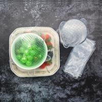 China Reusable Silicone Stretch Lids Wrap Seal Cover Transparent Flexible for sale