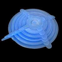 China Round Reusable Silicone Stretch Lids Practical Nontoxic For Food Safety for sale
