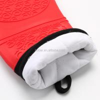 China Double BBQ Silicone Oven Gloves Heat Resistant Harmless Practical for sale