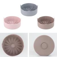 China Heatproof Kitchen Baking Tool Practical , Round Silicone Air Fryer Pot for sale