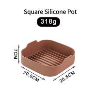 China Square 8 Inch Air Fryer Silicone Trays BPA Free Reusable Washable for sale