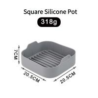 China Square 8 Inch Air Fryer Silicone Trays BPA Free Reusable Washable for sale