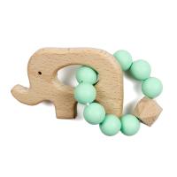 China Soothing Silicone Baby Teether Animal Rattle Portable Nontoxic for sale