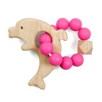 China Soothing Silicone Baby Teether Animal Rattle Portable Nontoxic for sale