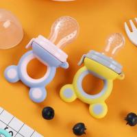 China Portable Silicone Fruit Teether Tasteless , Multiscene Newborn Silicone Pacifier for sale