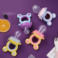 China Portable Silicone Fruit Teether Tasteless , Multiscene Newborn Silicone Pacifier for sale