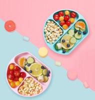 China Odorless Food Silicone Divided Plate Lightweight Multipurpose for sale