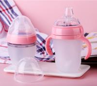 China Portable Baby Feeding Tools Leakproof , 150ml Baby Milk Feeding Bottle With Handle for sale