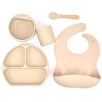China Durable Weaning Silicone Feeding Set 5pcs In 1 Set Reusable Harmless for sale