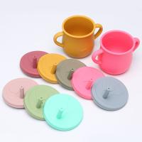 China 7.4x4.3x1.2 Inch Baby Feeding Tools , Multicolor Silicone Cup And Straw for sale