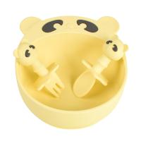 China Heatproof Baby Feeding Tools Reusable , Practical Silicone Bowl And Spoon for sale