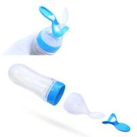 China Portable Silicone Squeeze Feeder With Spoon Heat Resistant Odorless for sale
