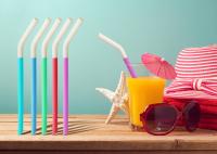 China Straight Nontoxic Silicone Bendy Straws , Heat Resistant Soft Reusable Straws for sale